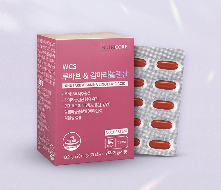 뉴트리코어 여성 갱년기 영양제 ‘루바브 And 감마리놀렌산 출시